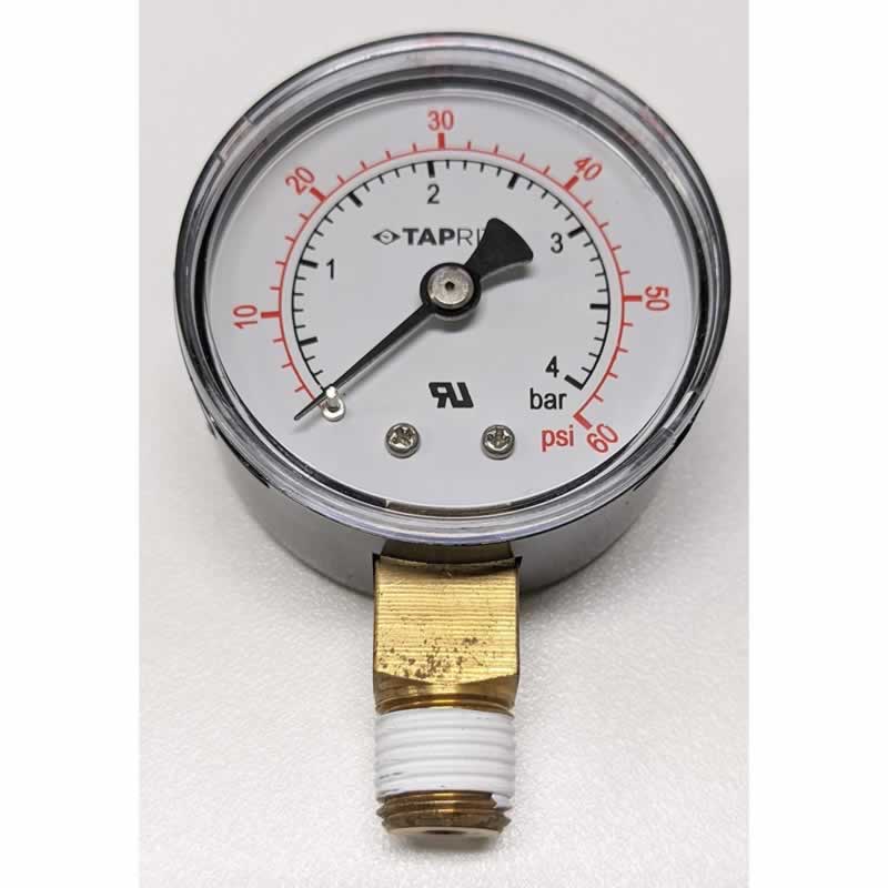 Regulator Gauge, 0-60 Taprite Brand