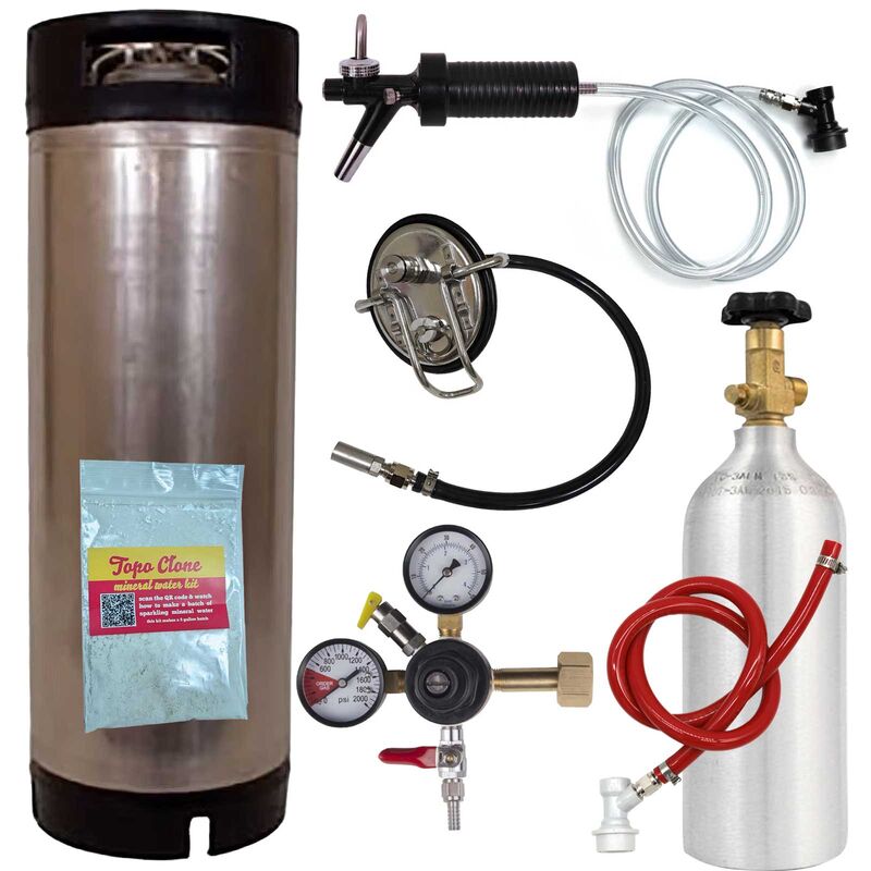 Fizz Kit PLUS - Complete Soda Carbonating Kit with 5lb CO2 Tank & Keg